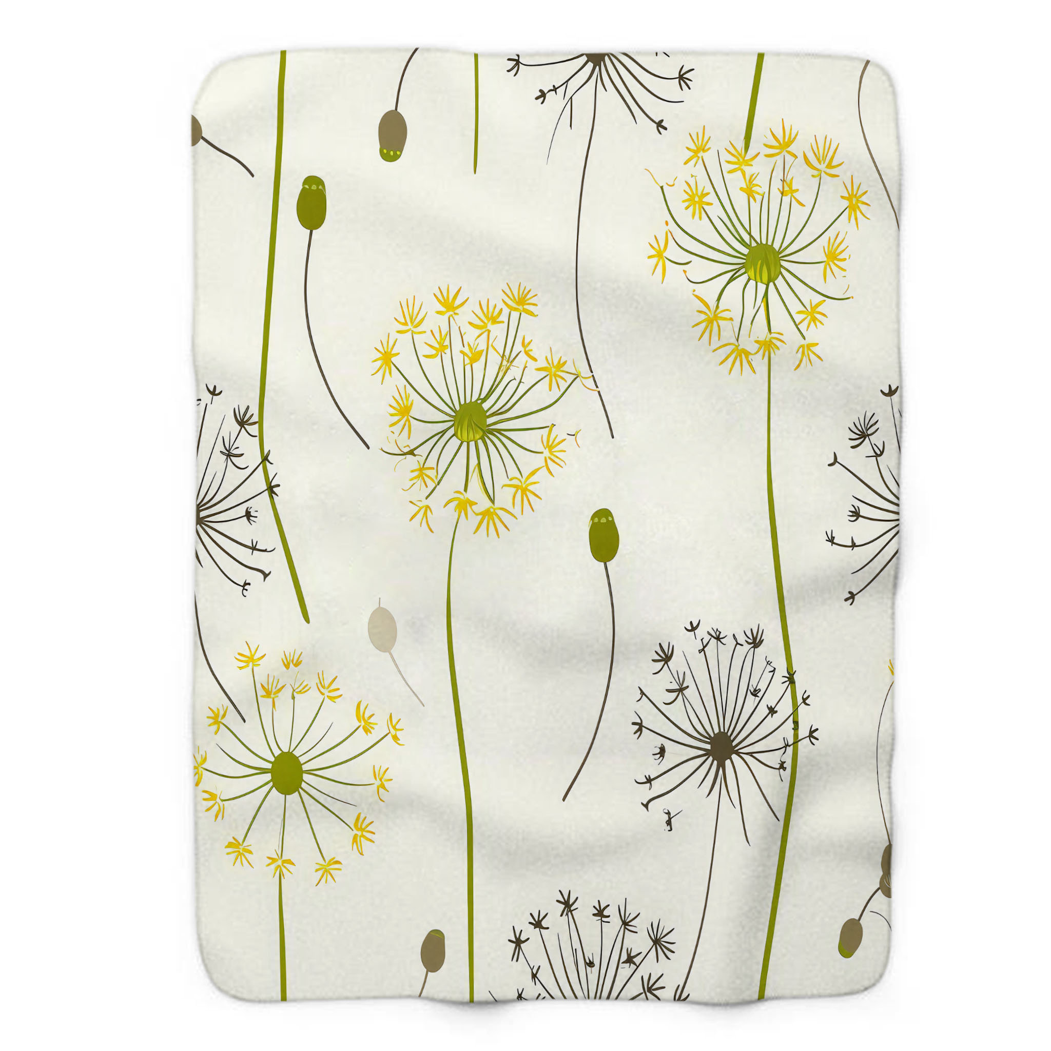 MentionedYou Spring's Whispering Dandelions - 1 Piece Premium Sherpa ...