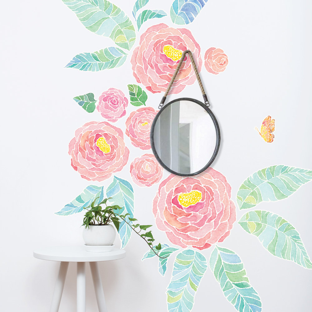 Simple Shapes 25 Piece Spring Garden Flowers Wall Decal Set - Wayfair ...