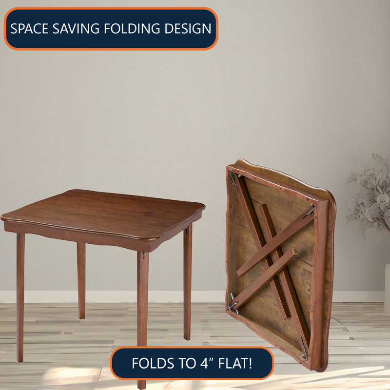 Stakmore Company, Inc. 32" Solid Wood Square Portable Folding Table ...