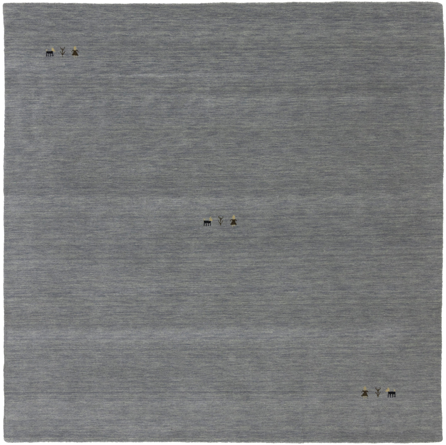 Foundry Select Gray Tribal 6X6 Lori Gabbeh Oriental Square Rug | Wayfair