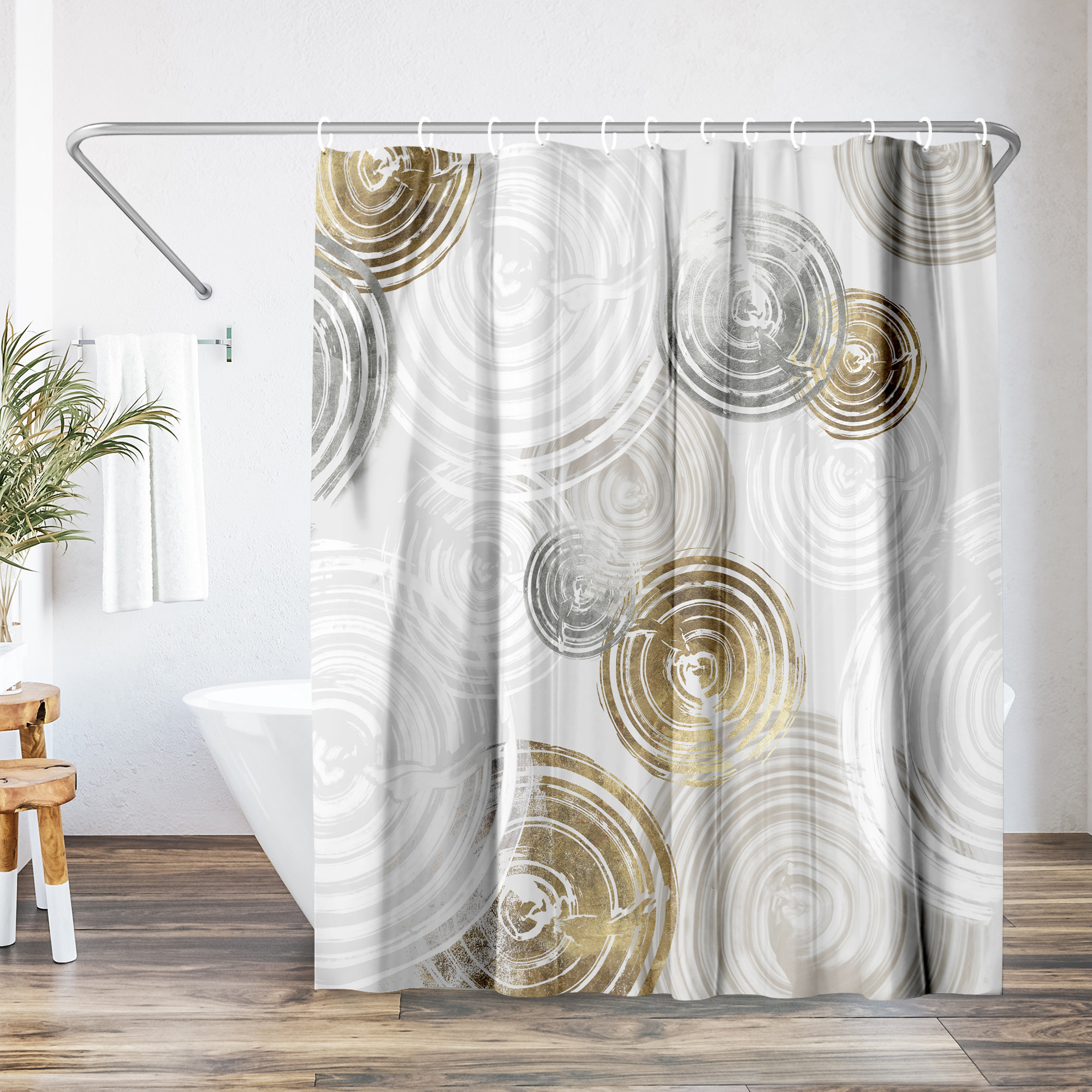 The Twillery Co. Abstract Shower Curtain Spinning I by PI Creative Art ...