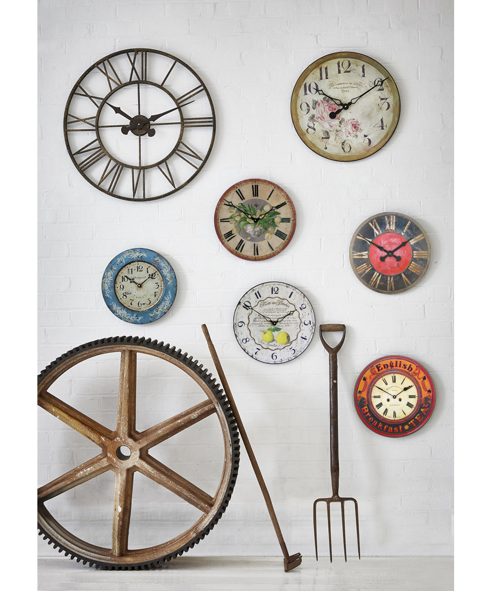 Roger Lascelles Clocks Tulip Motif Wall Clock - 36cm & Reviews ...