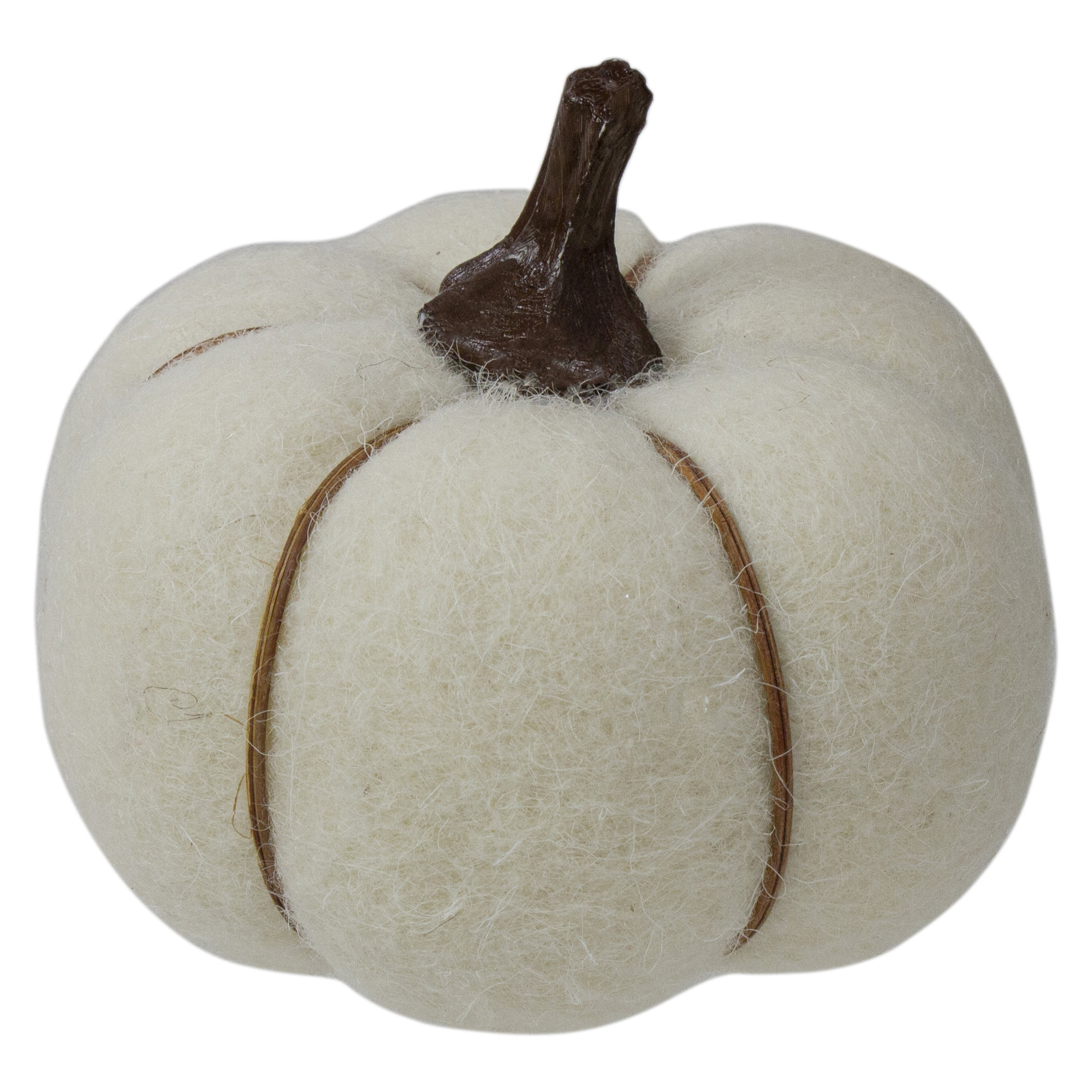 Northlight Seasonal 5" Cream and Brown Fall Harvest Tabletop Pumpkin ...