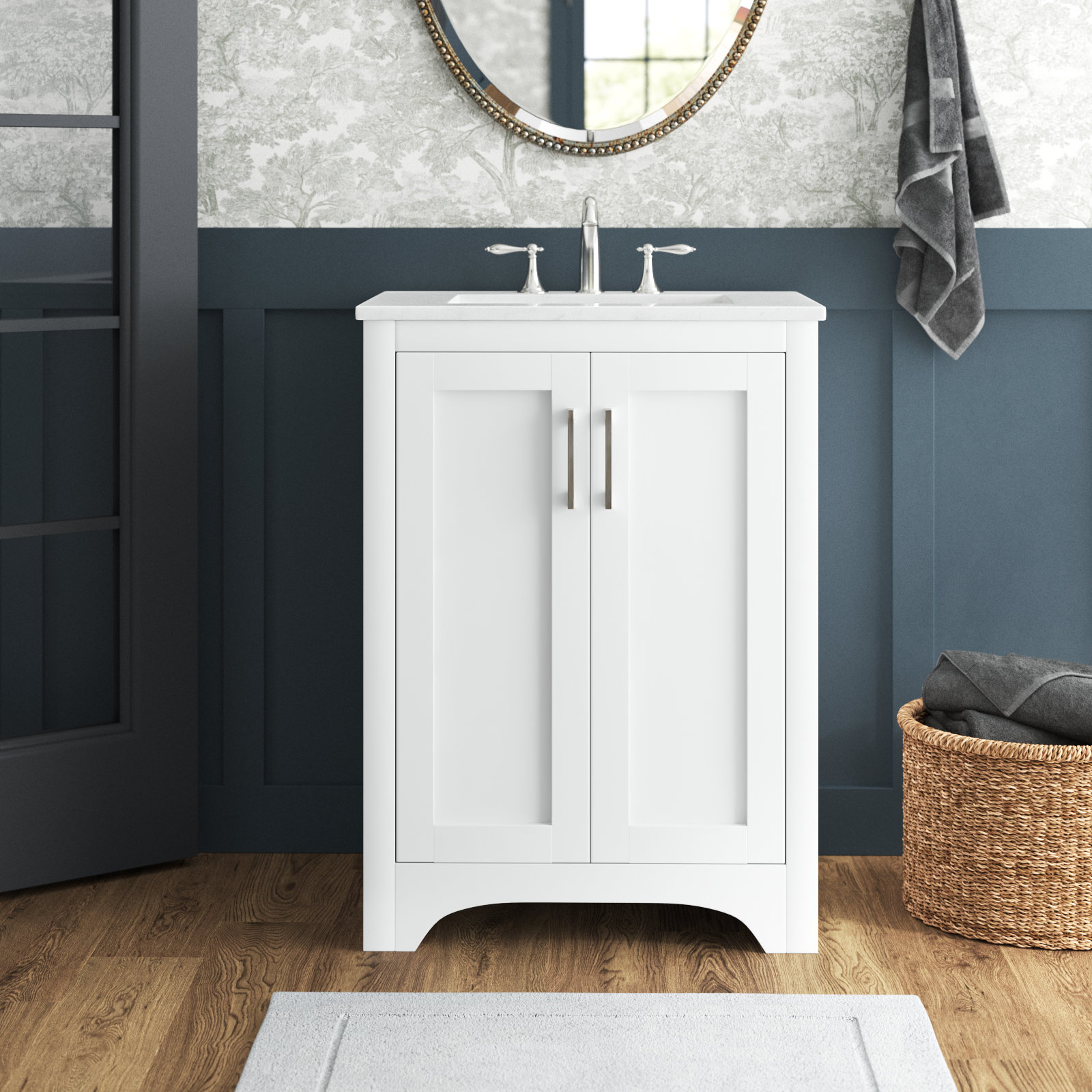 Lark Manor™ Moore 24" W x 19" D x 34" H Single Bathroom Vanity Set ...