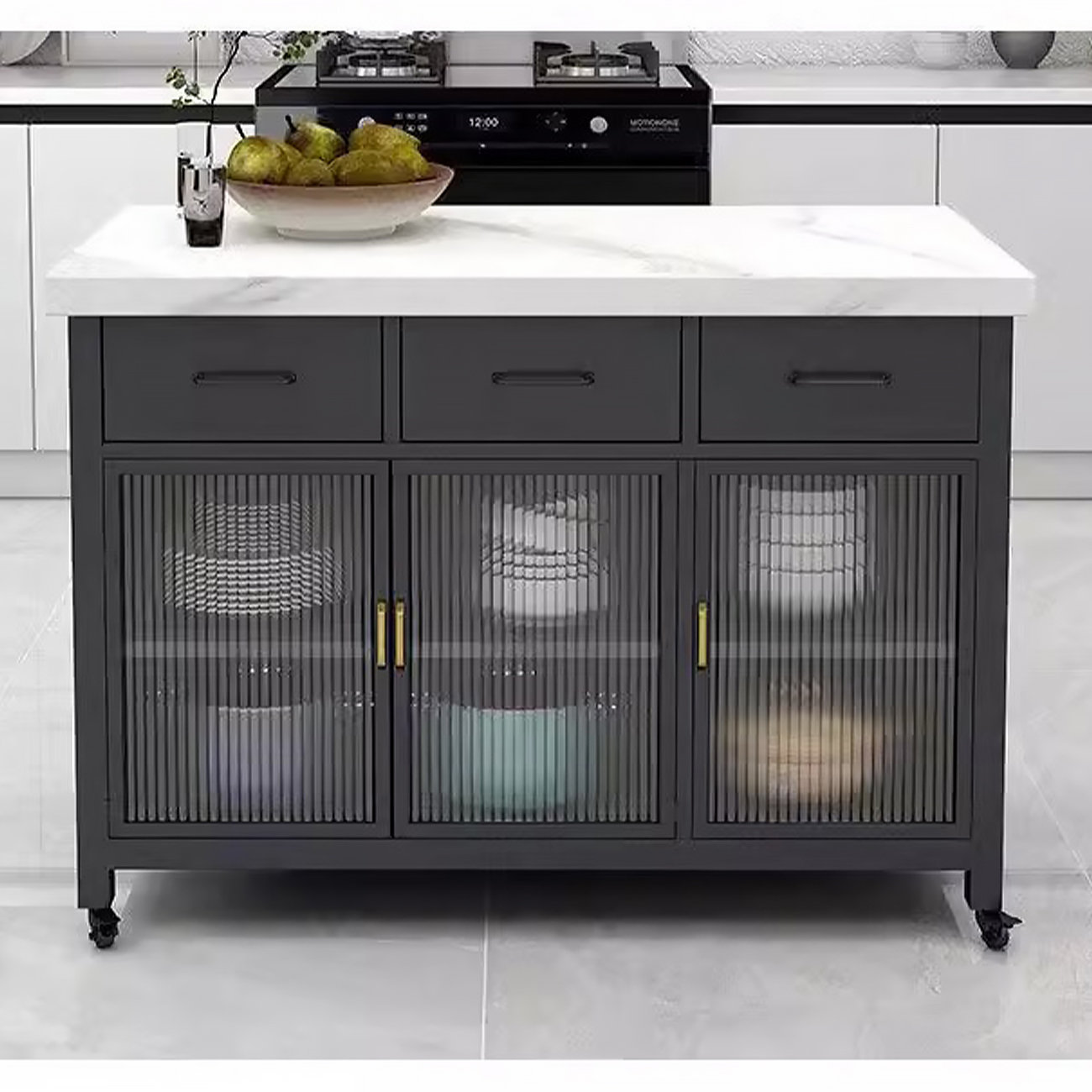 Orren Ellis Kitchen Island With Drawers - Wayfair Canada