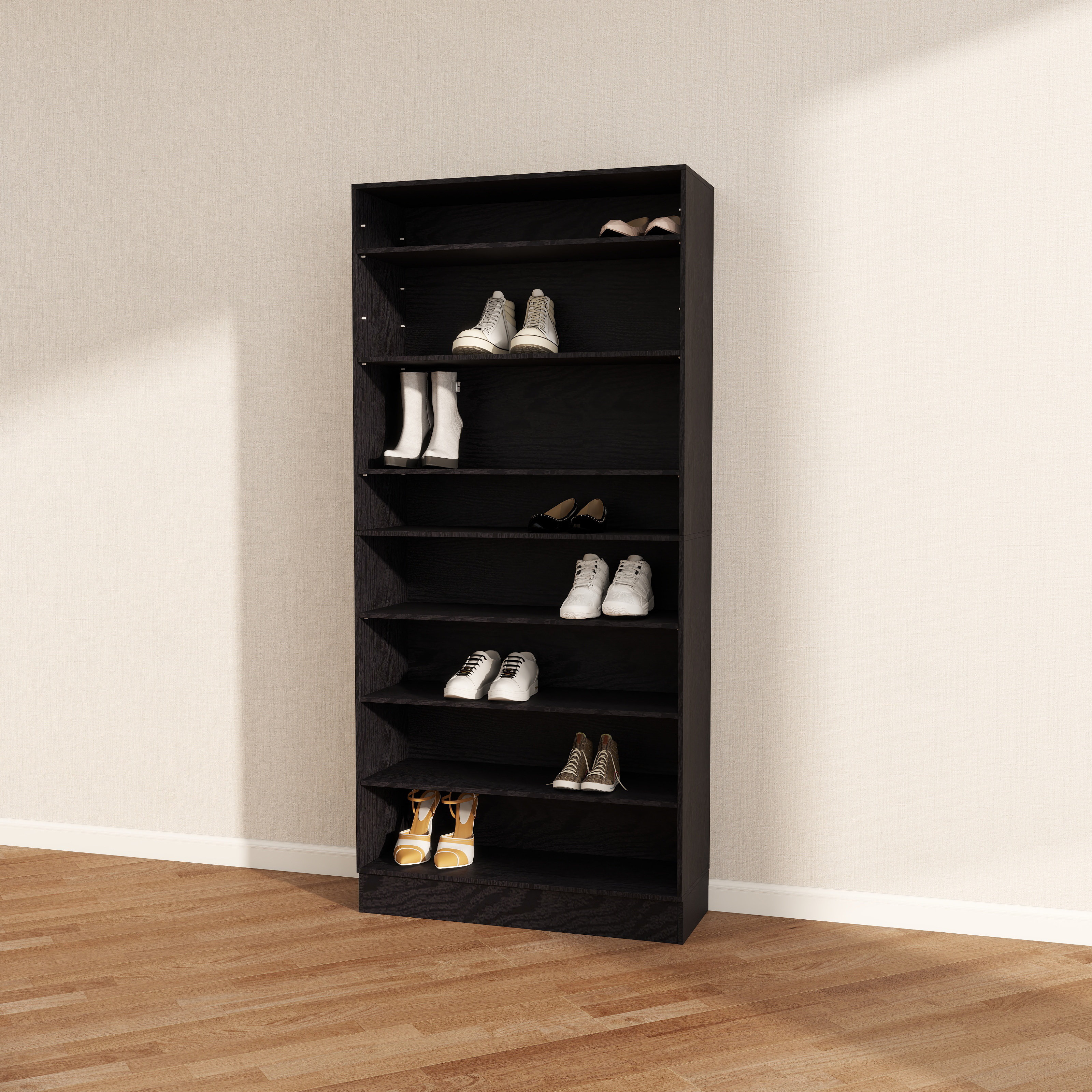 Latitude Run® 8 Tier Adjustable Shoe Rack Large Capacity Shoe Shelf ...