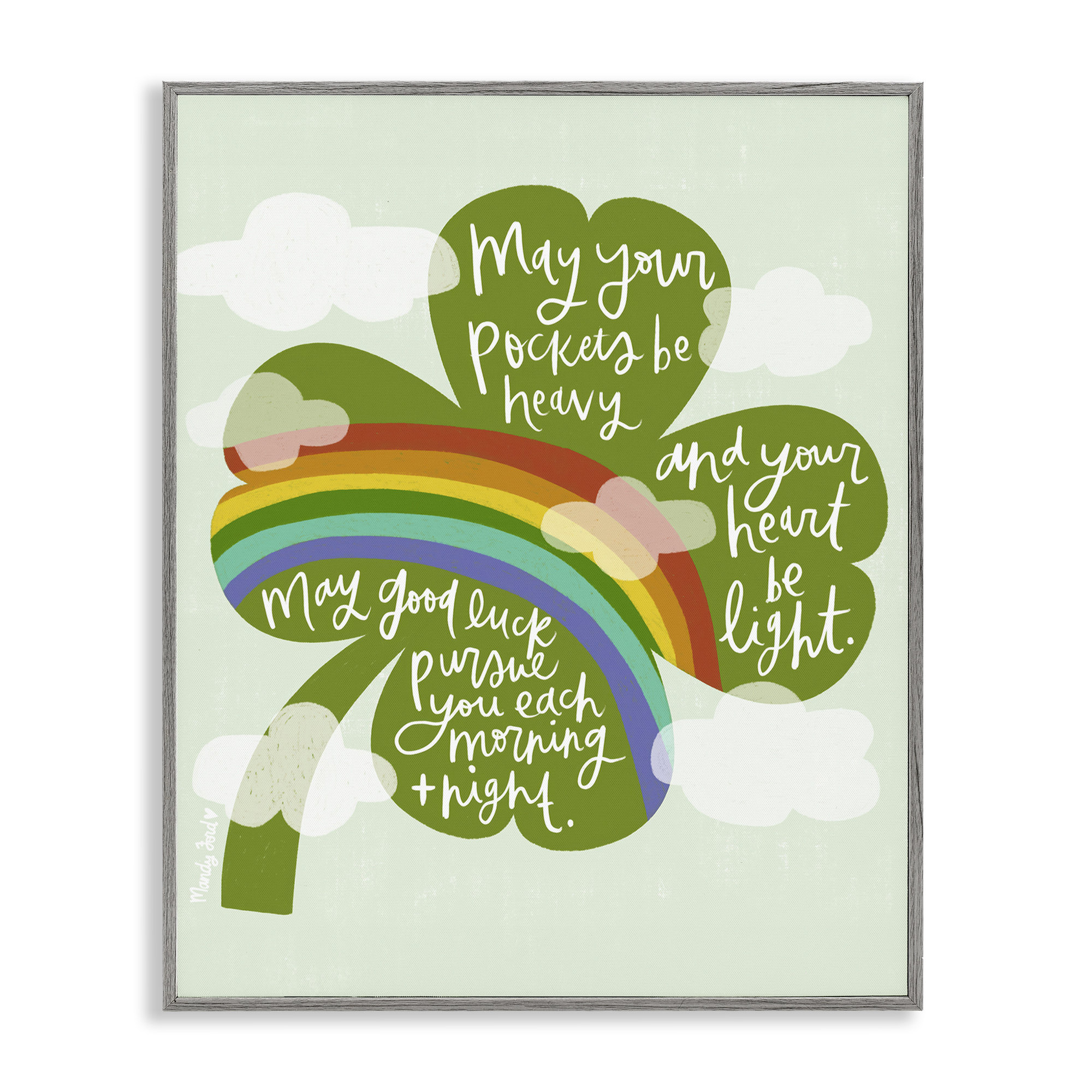 Dakota Fields Uplifting Good Luck Rhyme Framed Giclee, design by Mandy ...