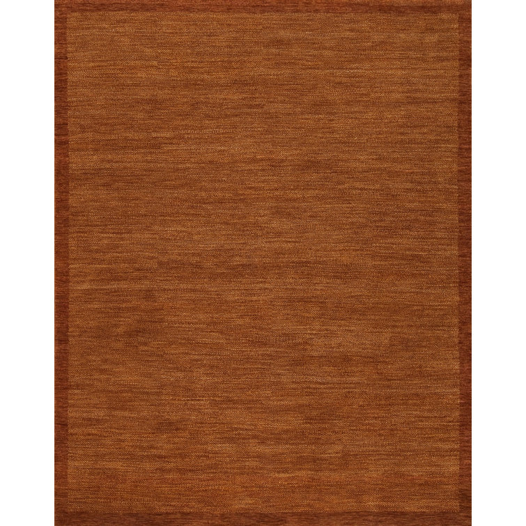 Samad Rugs Textures Hand Knotted Wool Toffee/Caramel Area Rug | Wayfair