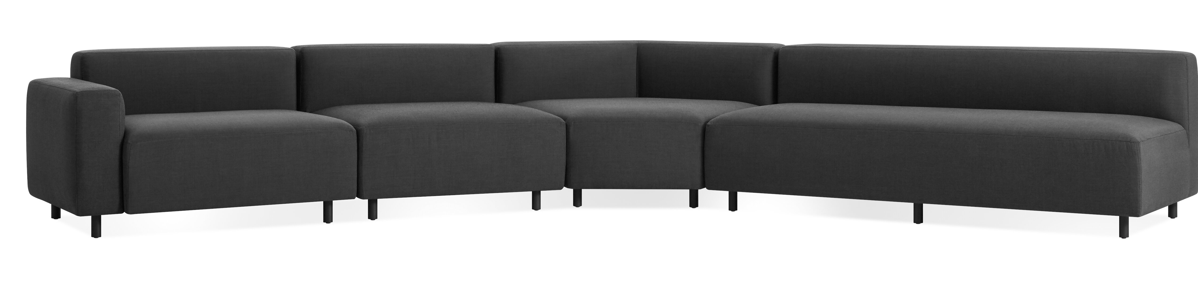 Blu Dot 9 Yard Outdoor Angled Patio Sectional with Striped Pattern