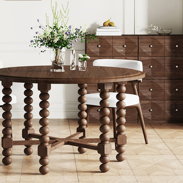 Sleek Surface Designs Round multilayer solid board dining table | Wayfair