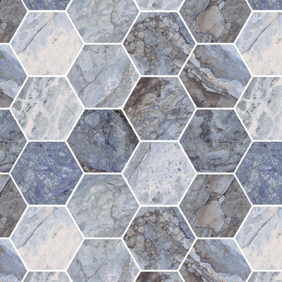 Tilefy Crystara 4 Inch Hexagon Polished Mosaic Tile | Wayfair
