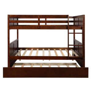 Three Posts™ Teen Isiah Full Over Full Wooden Bunk Bed with Twin Size ...