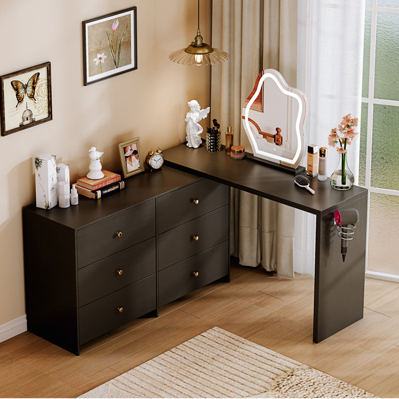 ikea makeup table black