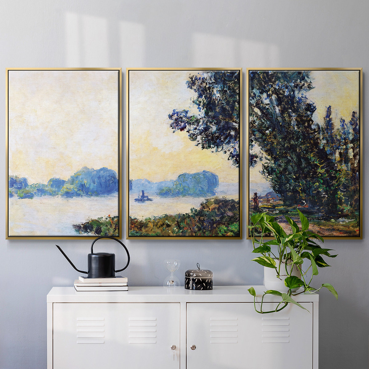 Darby Home Co The Tow Path at Granval, 1883 - 3 Pieces Floater Frame ...