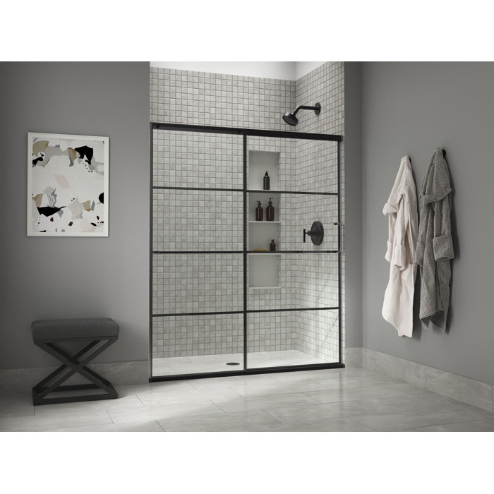 Kohler Elate Sliding Shower Door, 70-1/2" H x 56-1/4 - 59-5/8" W, With ...