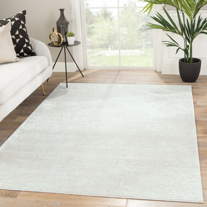 Wrought Studio Belgr Abstract Ivory Area Rug & Reviews | Wayfair