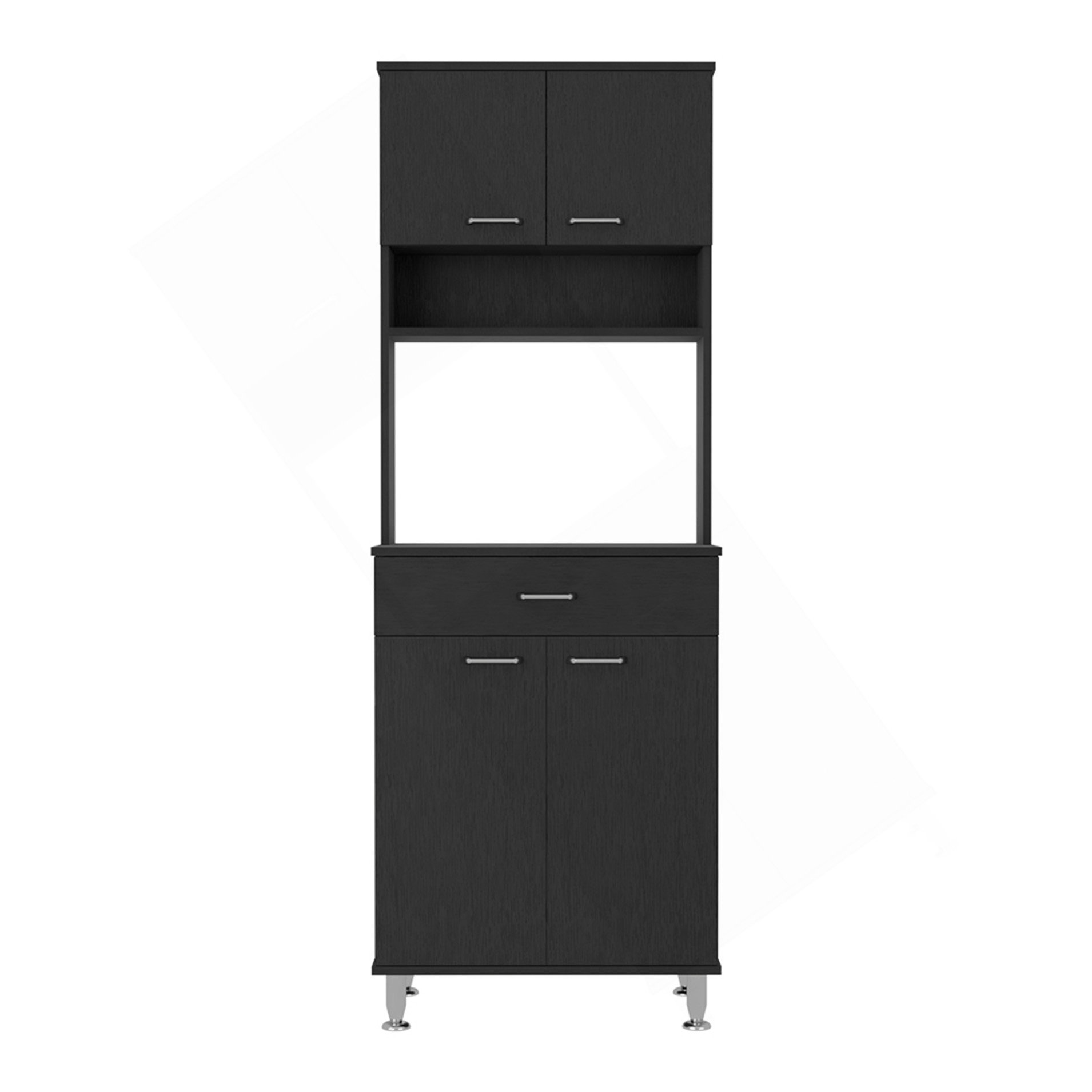 Ebern Designs Della 60 Kitchen Pantry With Countertop, Closed & Open ...