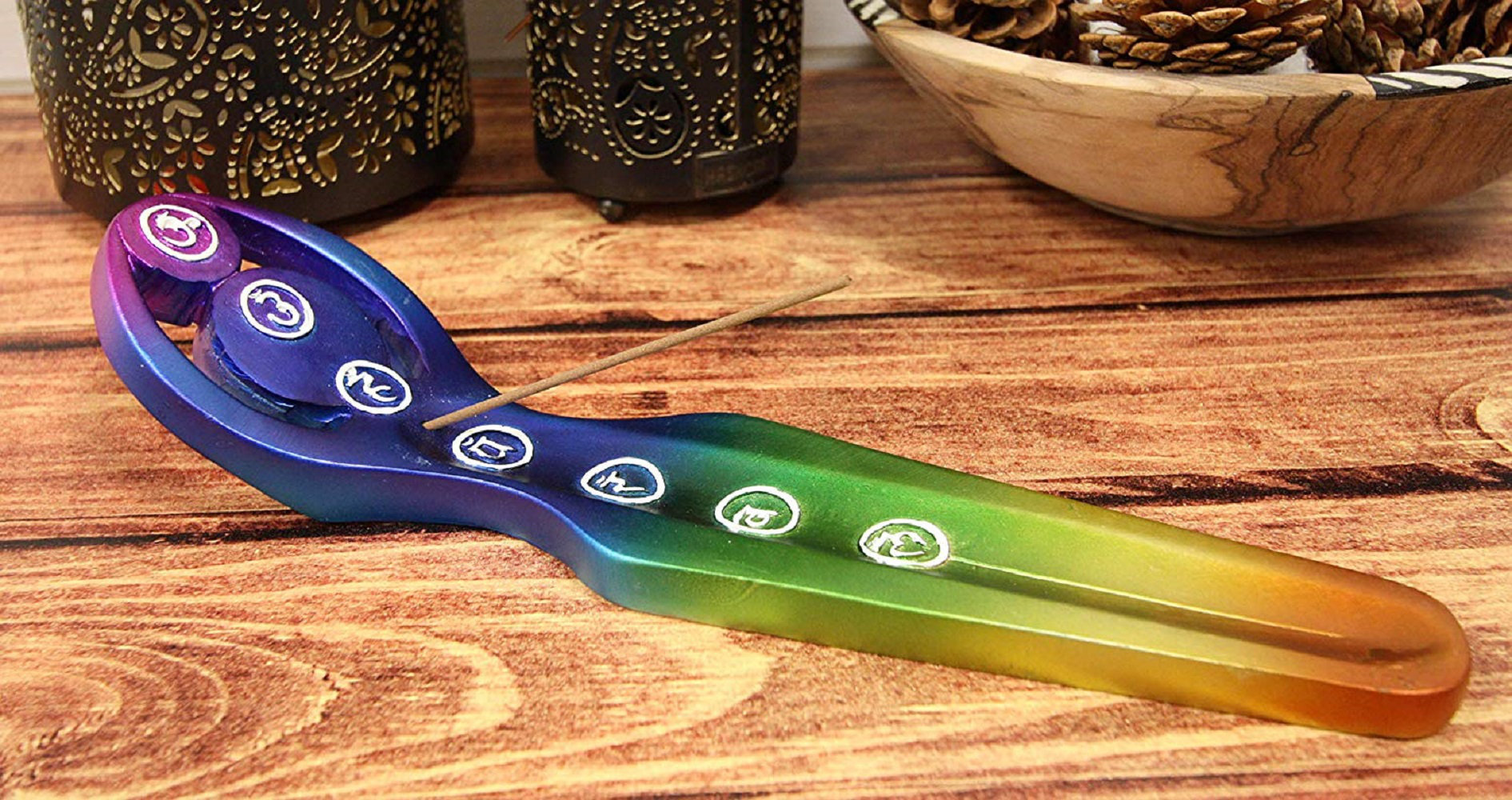 Bungalow Rose Colorful Rainbow Wiccan Spiral Goddess Incense Stick ...