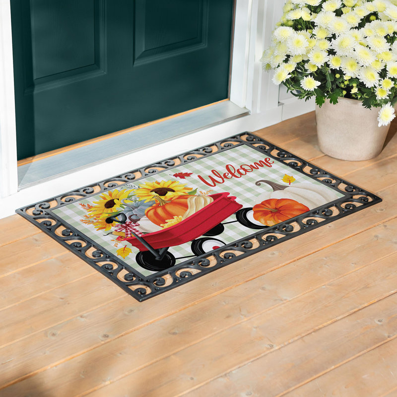 Ophelia & Co. Wagon Filled Pumpkin Estate Sassafras Switch Mat | Wayfair