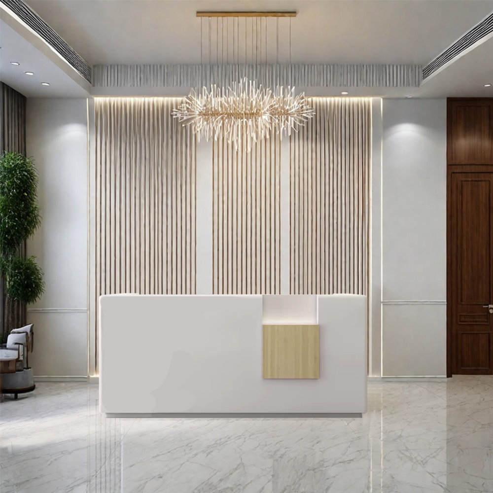 Table Treasures.e Retro Lobby Desk & Hostess Podium for Office, Hotel ...