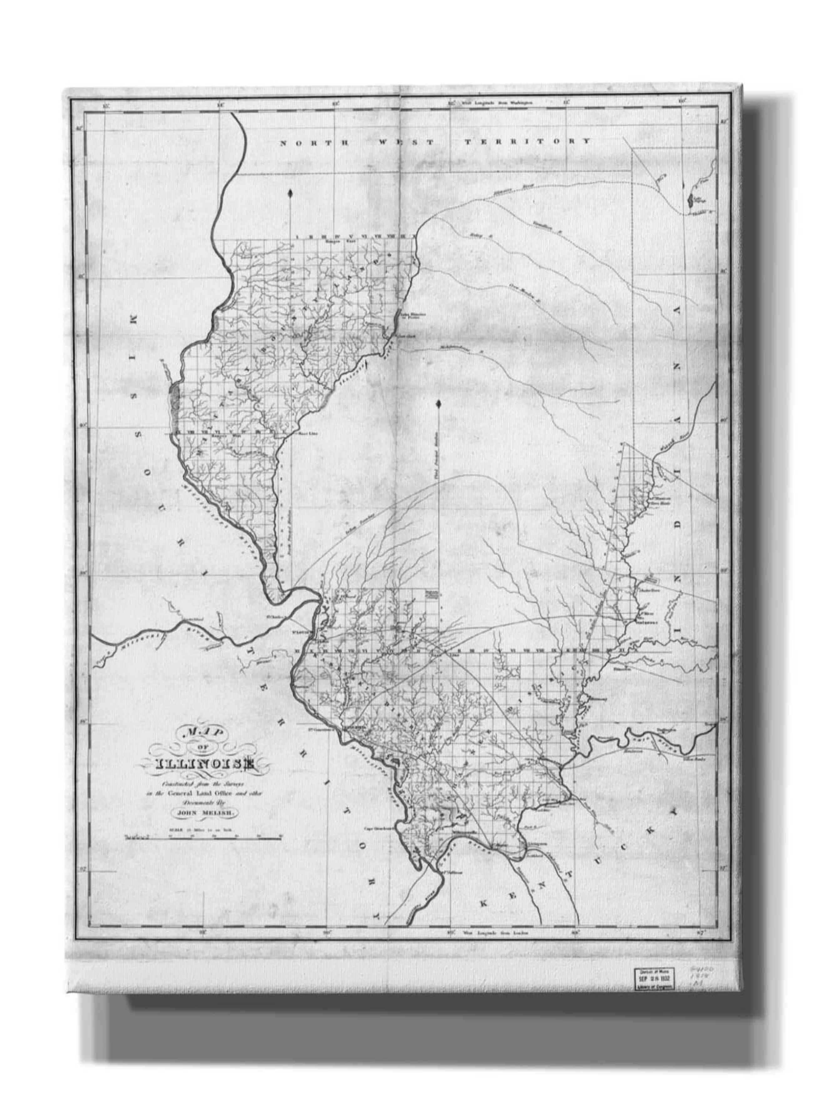 Williston Forge Epic Graffiti 'Map Of Illinois 1818' By Epic Graf Map ...