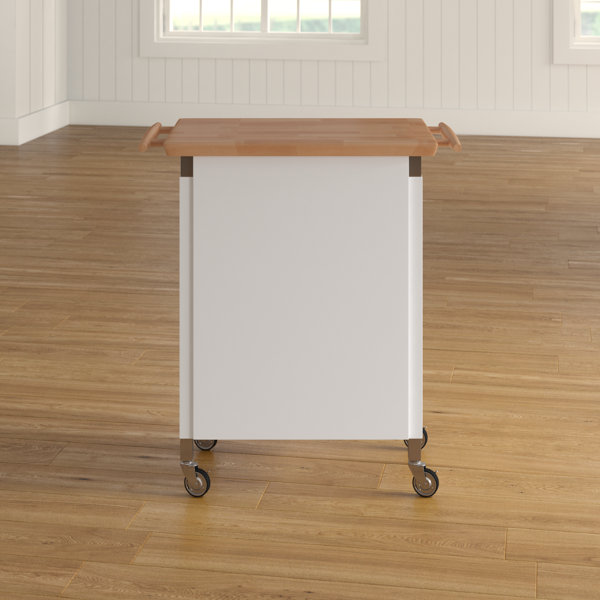Charlton Home® Hamilton Wood Kitchen Cart & Reviews | Wayfair