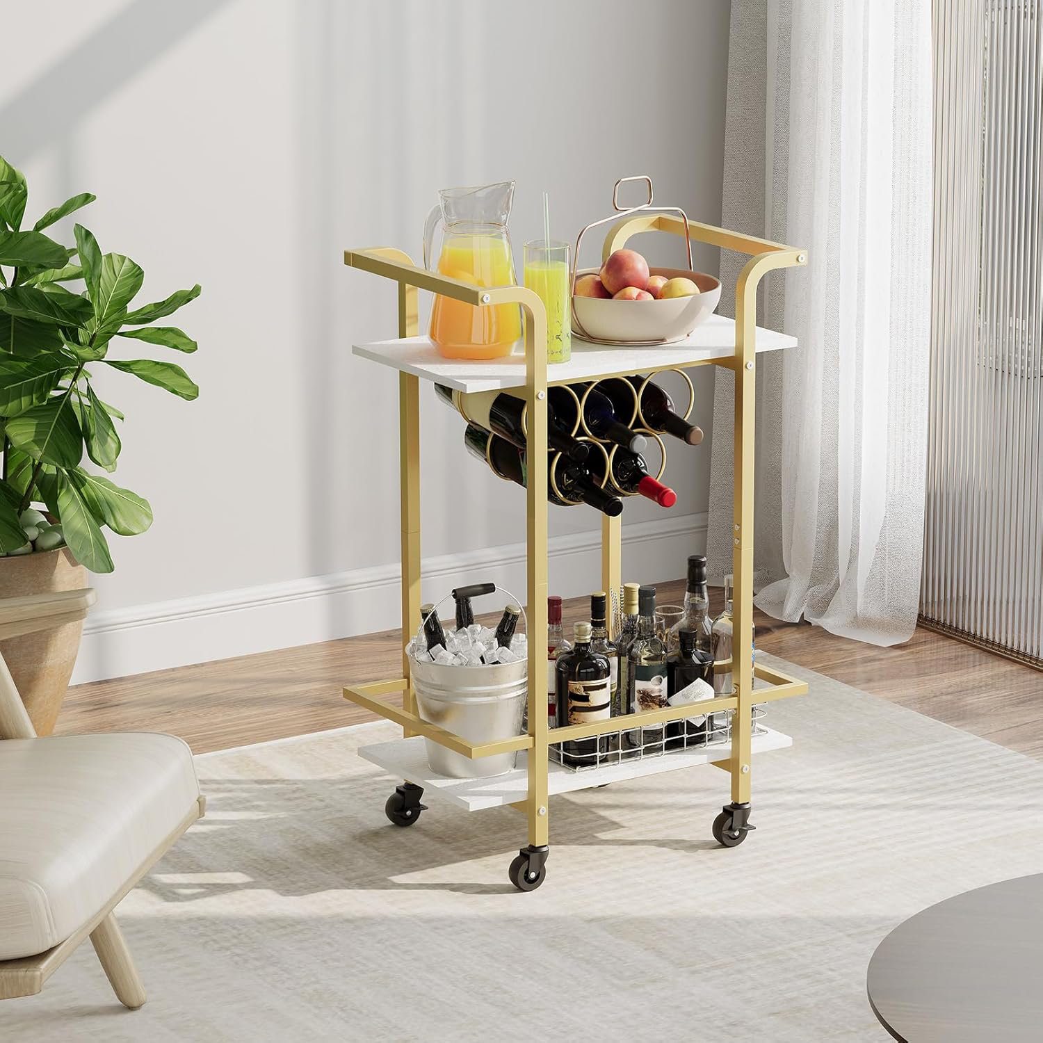 17 Stories Hesiod Bar Cart - Wayfair Canada