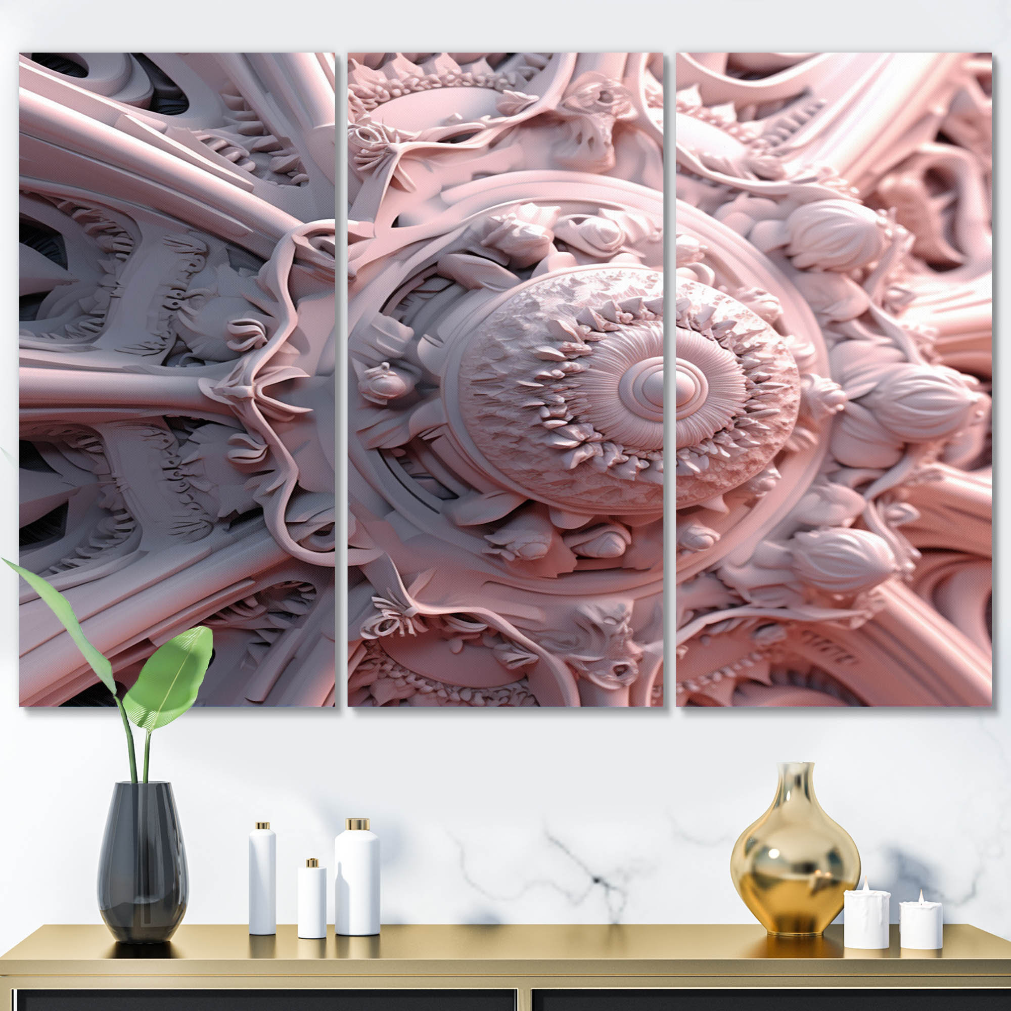 Bungalow Rose Alien Fractal Space Universe In 3D Pink III - Fractals ...