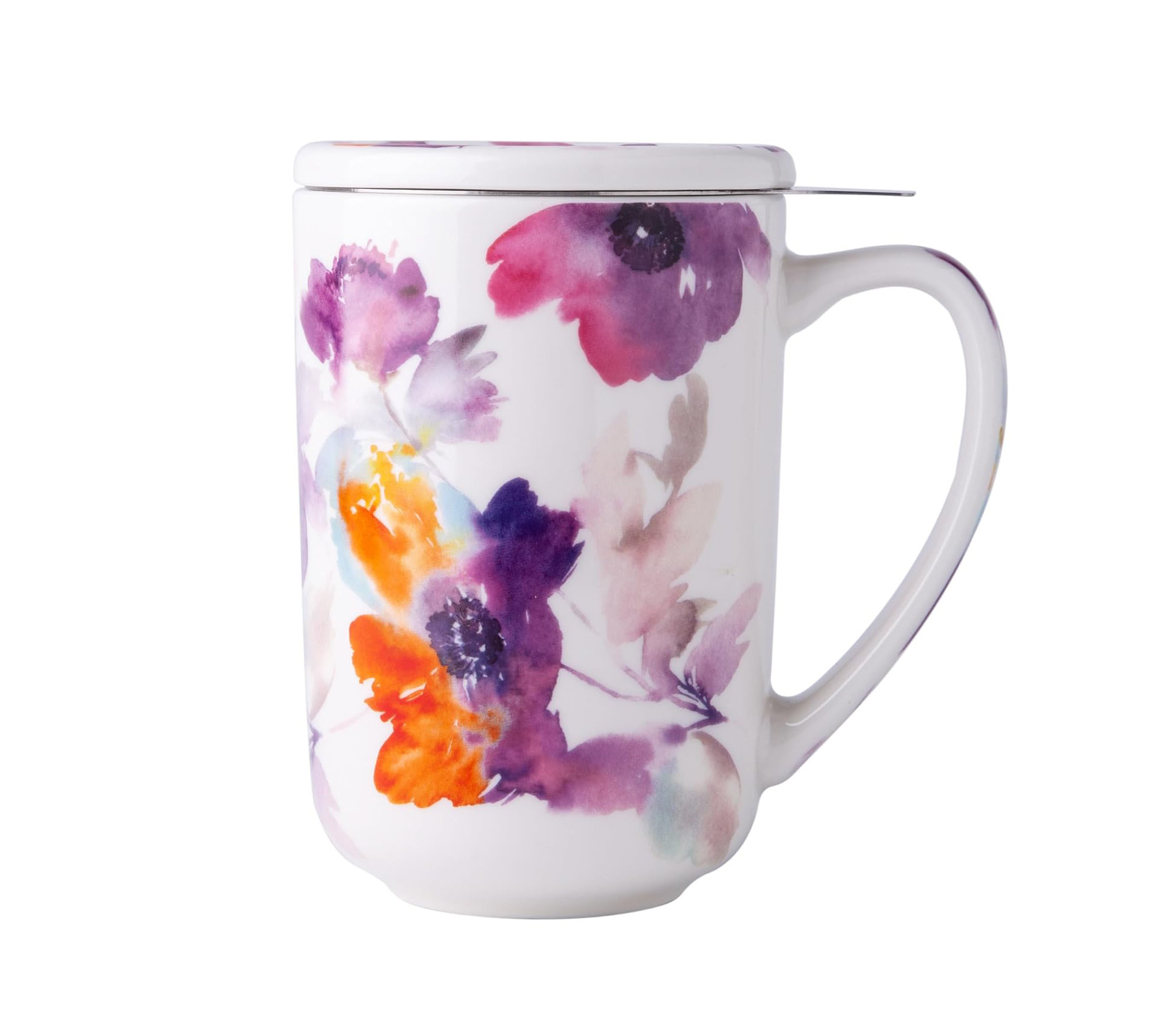 SUPBAN Tea Mug with Infuser and Lids, 18 Oz Tea Cup Strainer with Tea ...