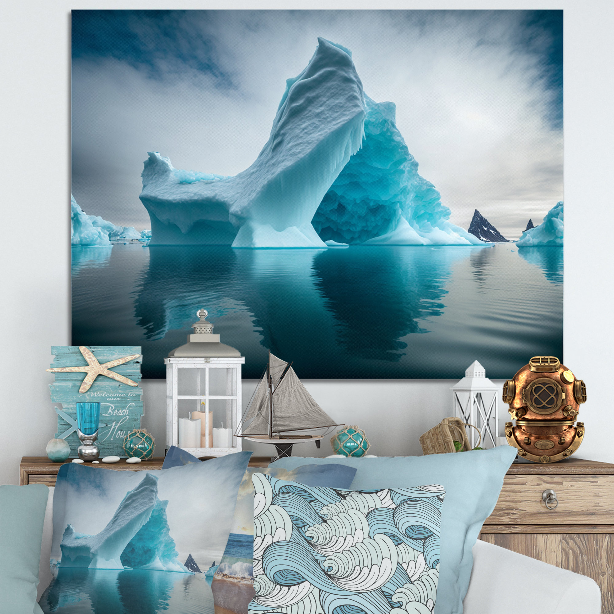 Dovecove Floating Majestic North American Iceberg II - Coastal Metal ...
