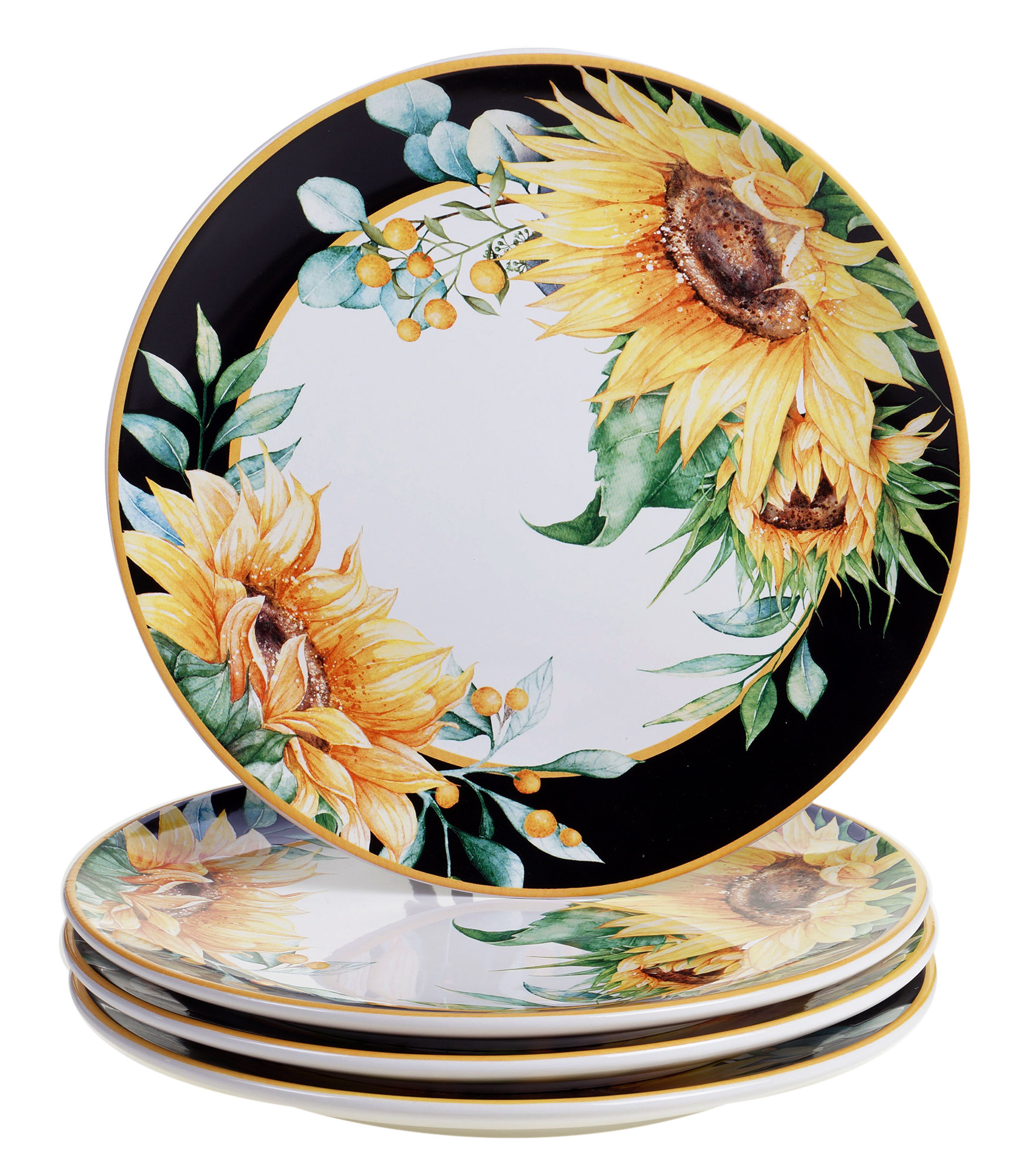 Certified International Sunflower Fields Set/4 Dinner Plate & Reviews ...