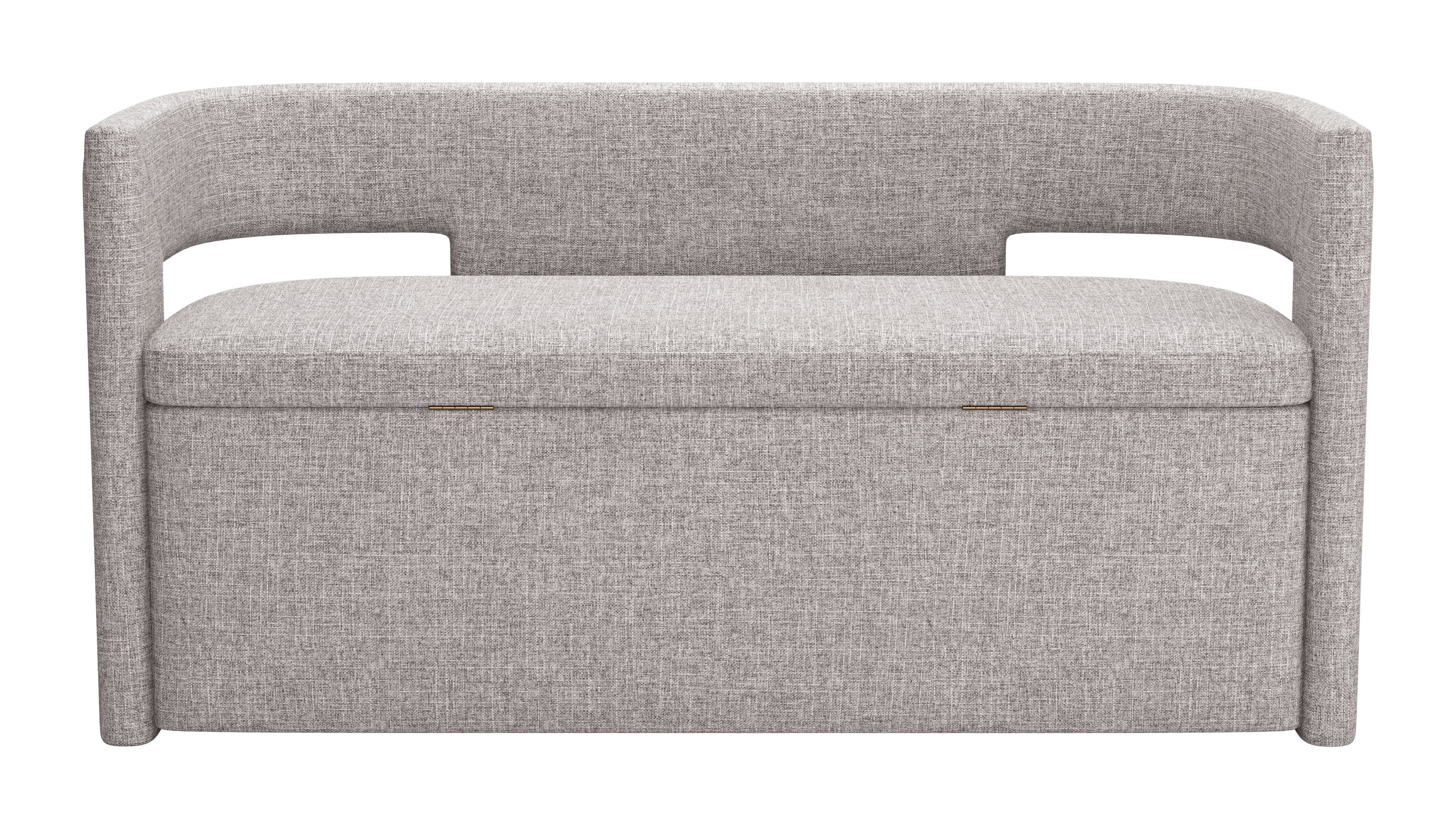 Zuo Hospitality Papua Storage Bench Gray | Wayfair