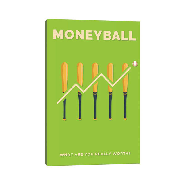 Ebern Designs Moneyball Minimalist Poster by Popate - Print on Canvas ...
