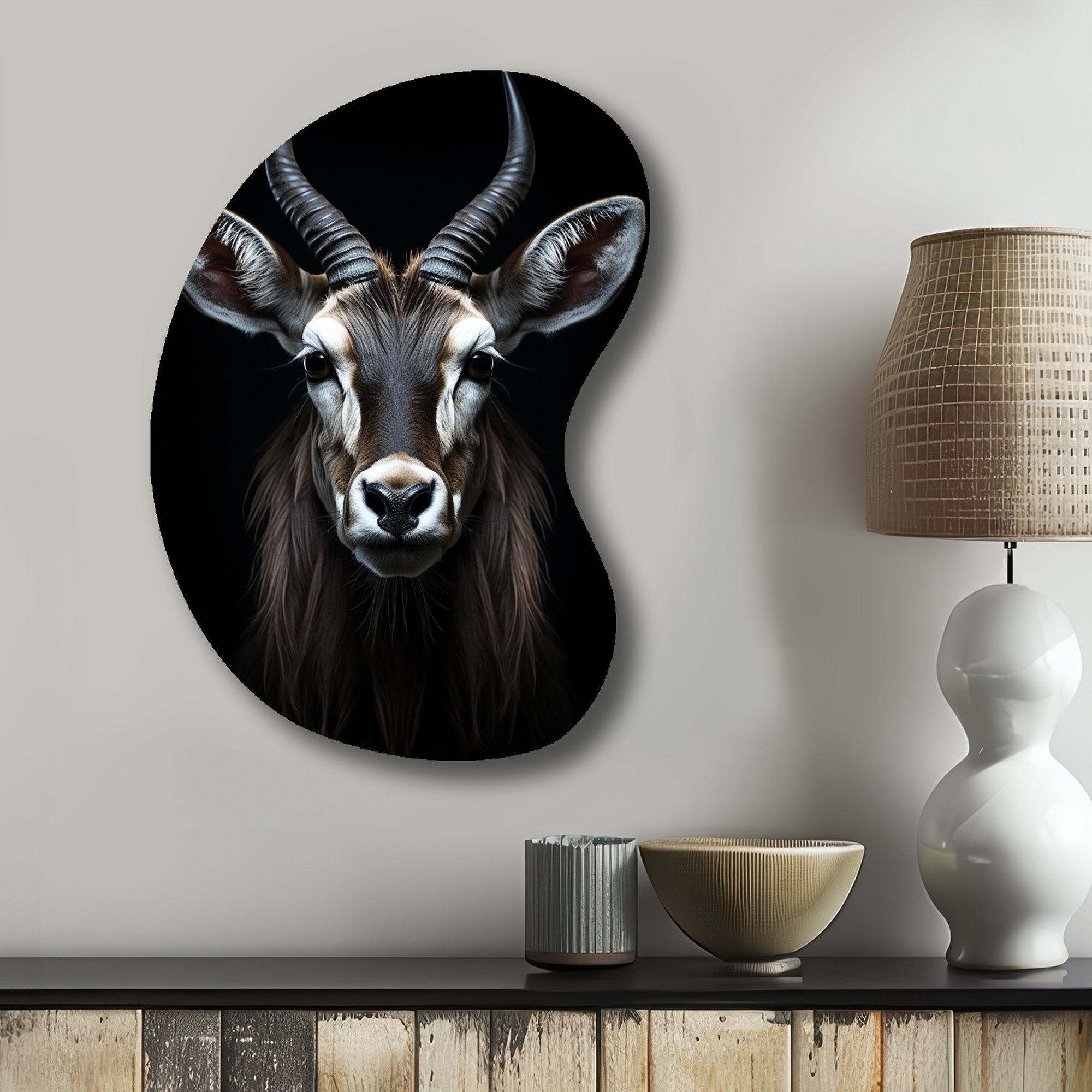 Design Art Animal Antelope Photo II - Antelope Boom Shape Assymterical ...