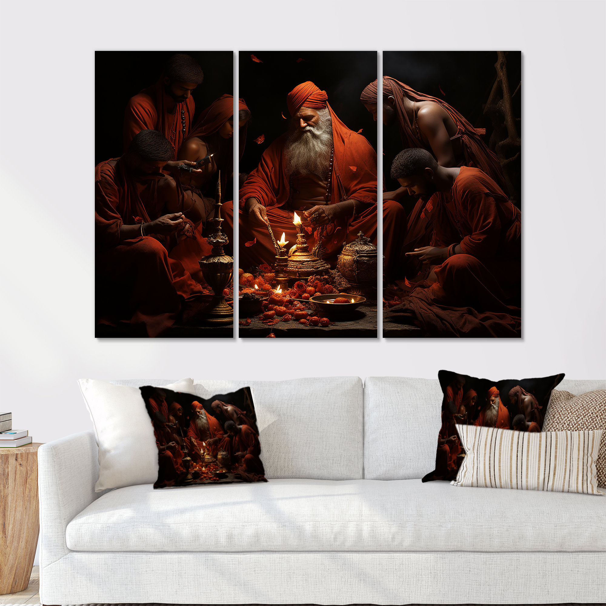Lark Manor™ Hinduism Rituals Resonant Rosewood - Hinduism Canvas Art ...