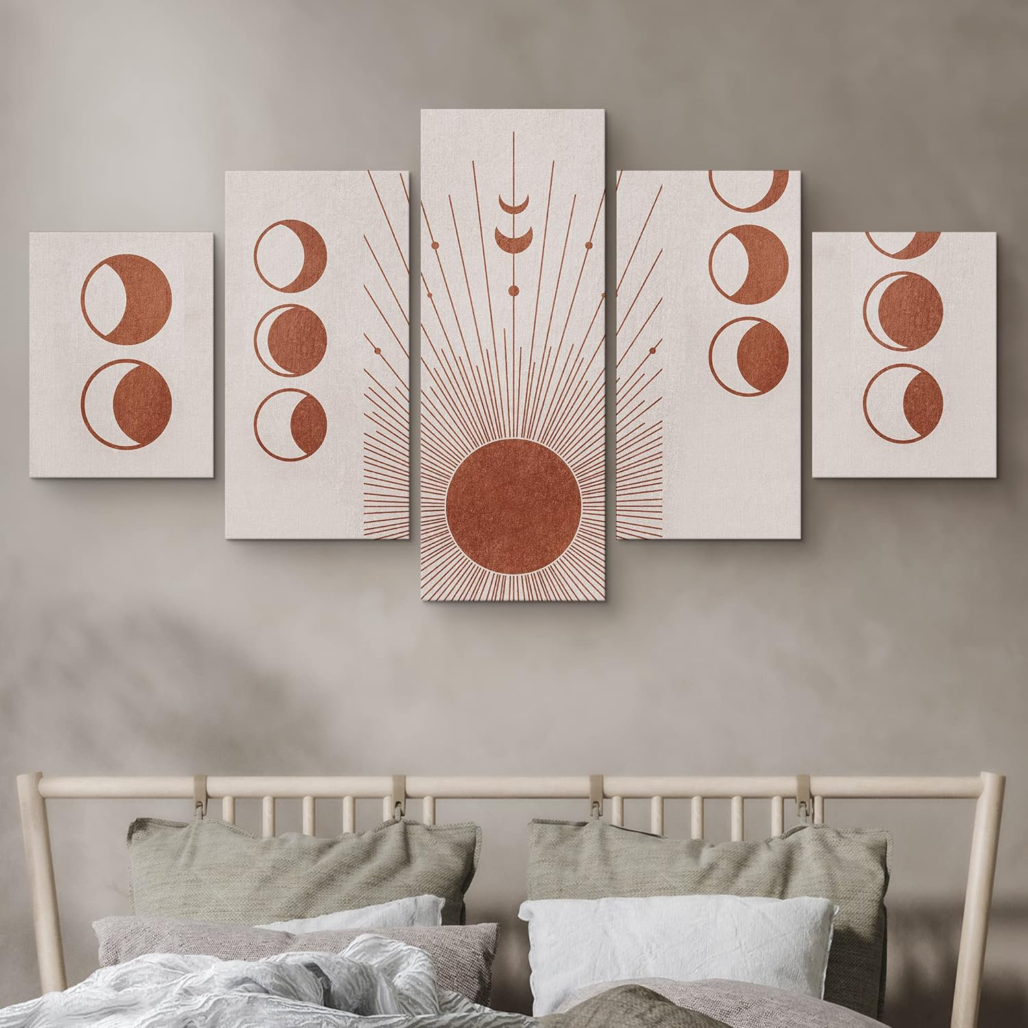 IDEA4WALL Astronomy Space Crescent Moon Shining Sun Sky Landscape ...