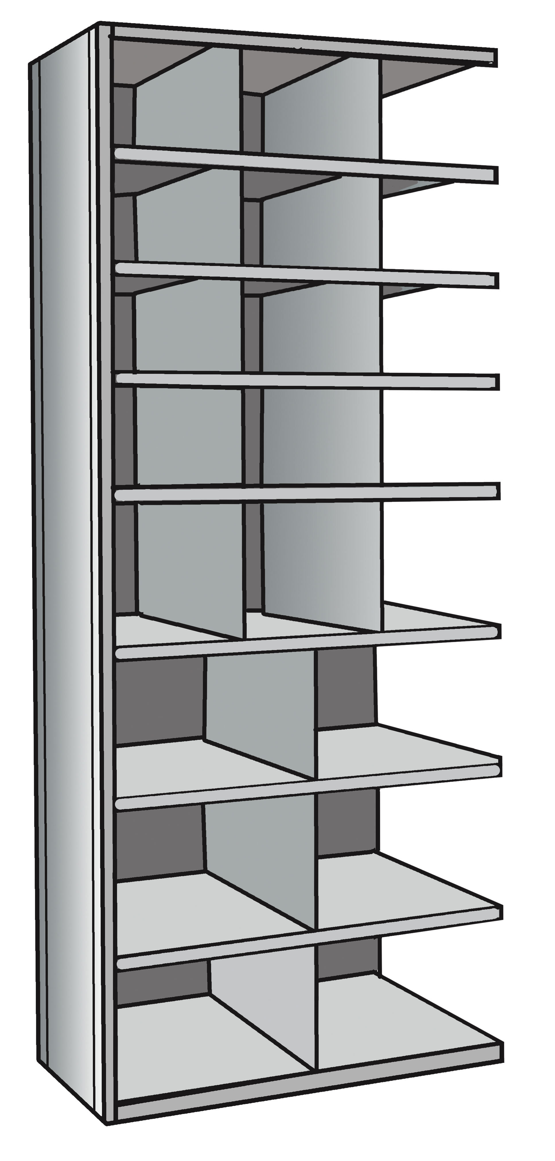 Hallowell Hi-Tech Bin 8 Shelf Shelving Unit Add-on - Wayfair Canada