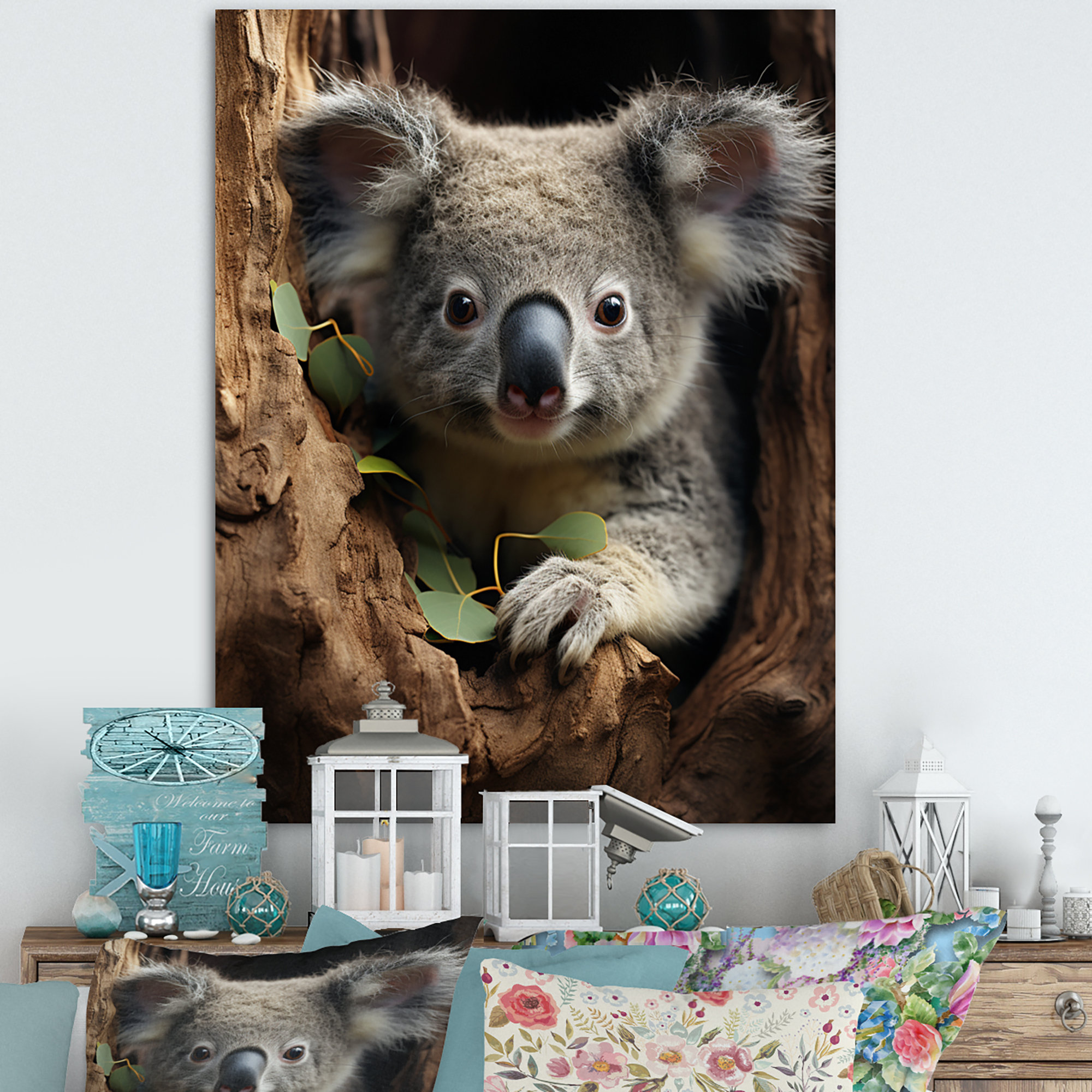Loon Peak Grey Koala Portrait III - Animals Canvas Print - Wayfair Canada