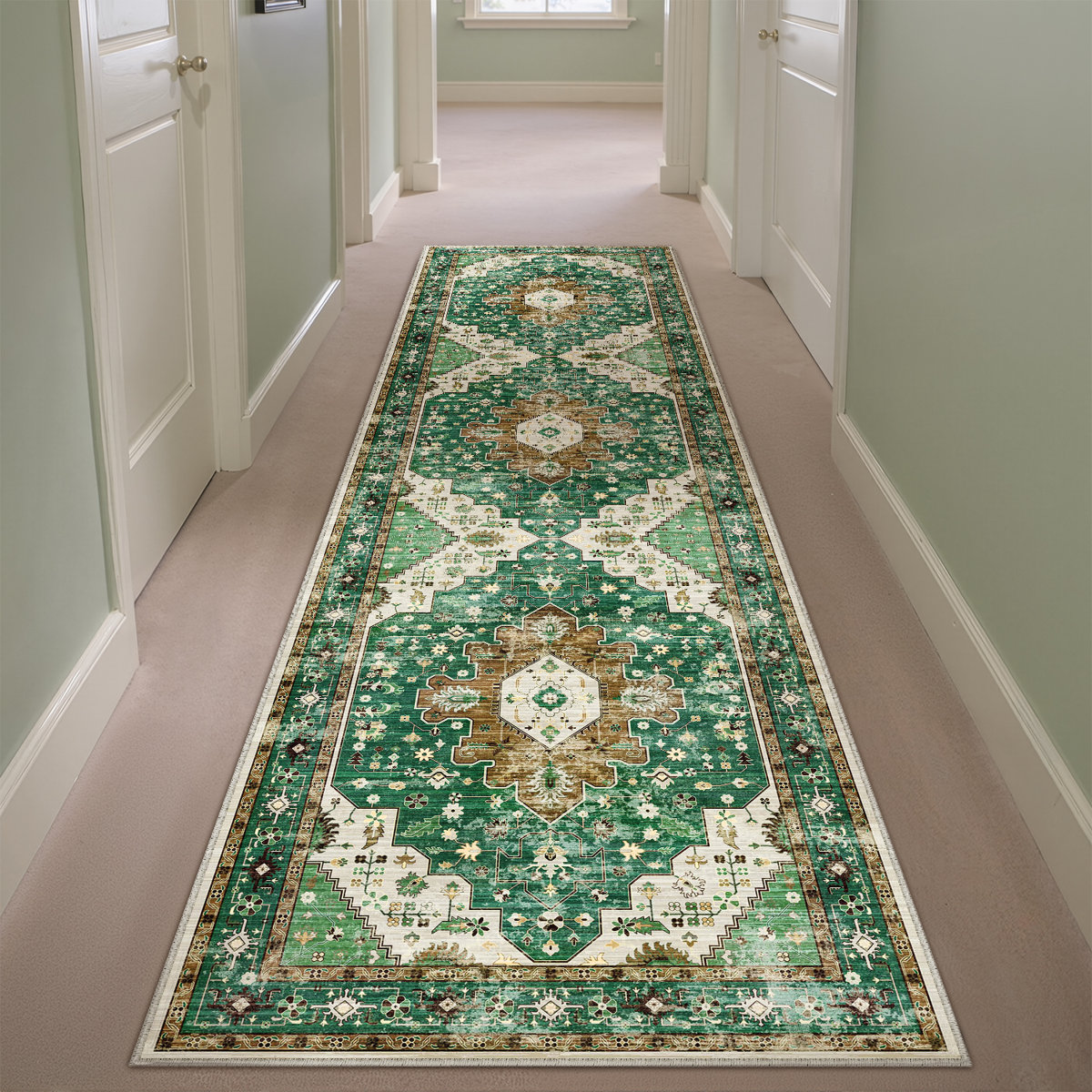 Bungalow Rose Elaine Machine Washable Oriental Area Rug for Living Room ...