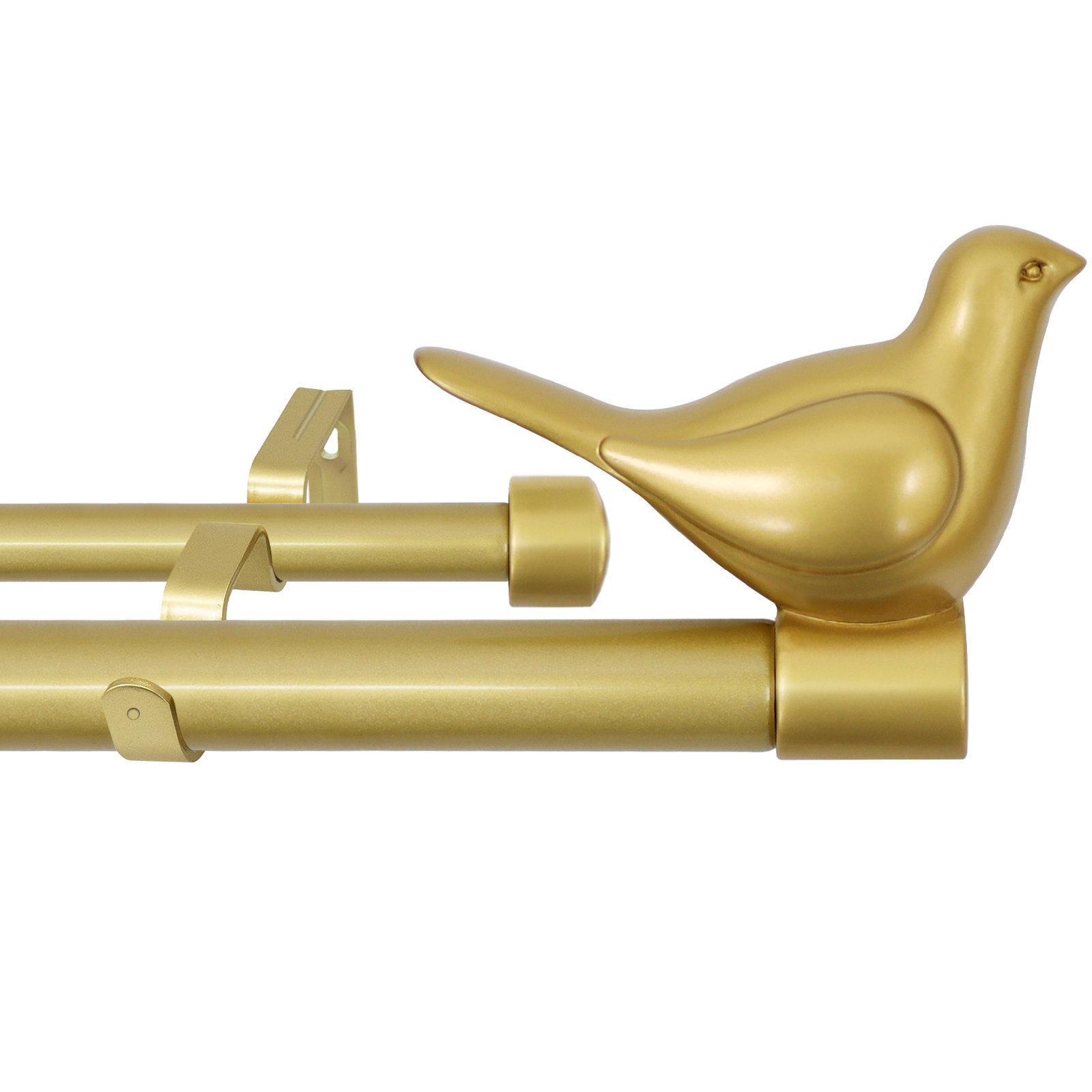 Winston Porter Nazeef MERIVILLE 3/4" Diameter Farmhouse Double Window ...