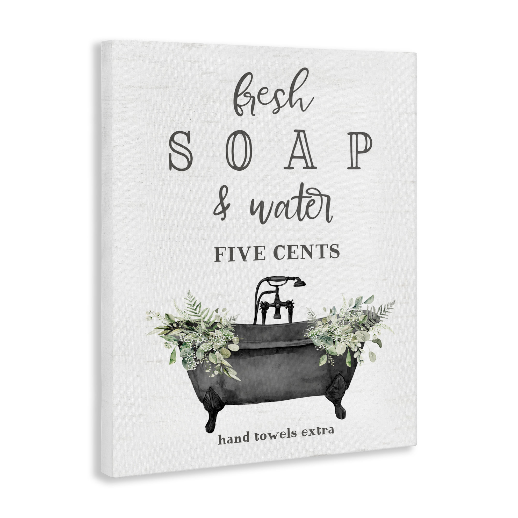 Ophelia & Co. Fresh Soap & Water Bath Canvas, design by Lettered and ...