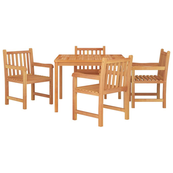 Ophelia & Co. Taj Square 4 - Person 110cm Long Teak Dining Set ...