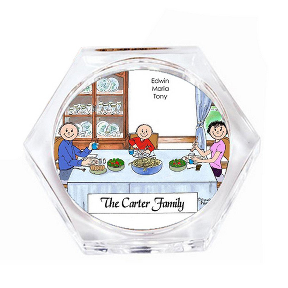 Printed Perfection Personalized Family Dinner - Couple, One Child Drink ...