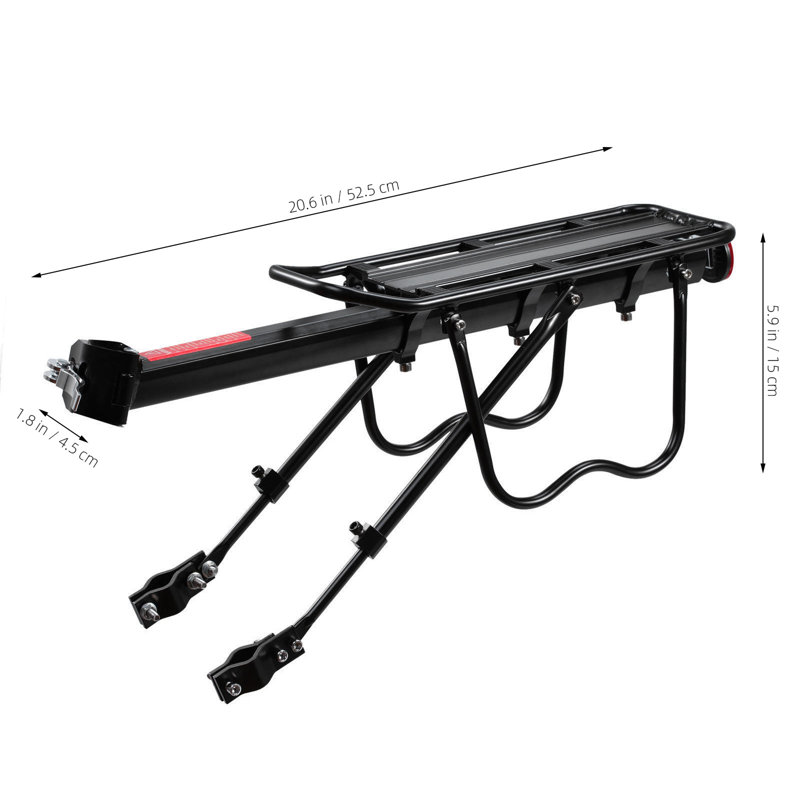 Arlmont & Co. Bike Alloy Rear Rack Cargo Carrier Rack Universal Rear ...