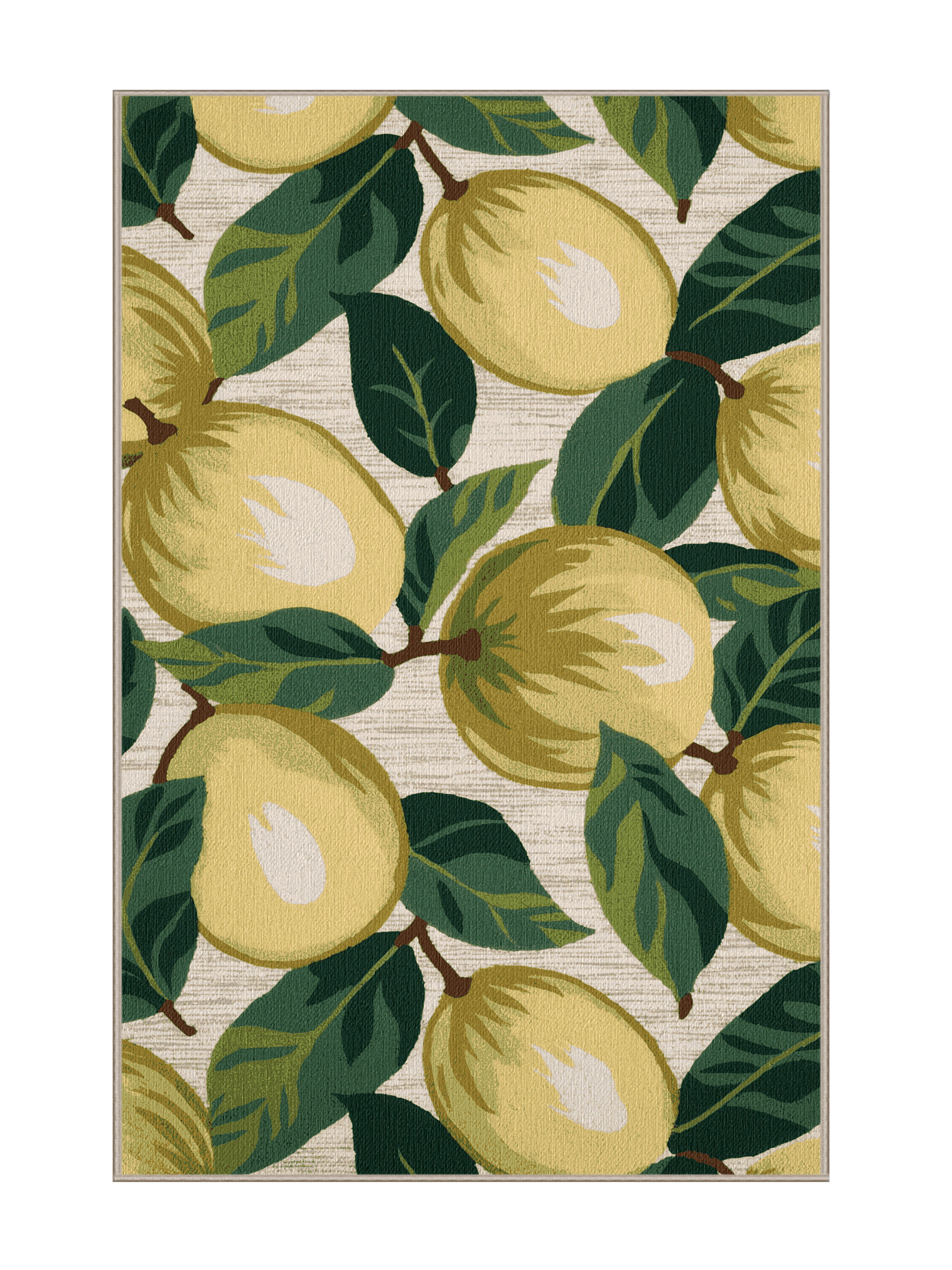One Allium Way® Washable Feijoa Fruits Area Rug | Wayfair