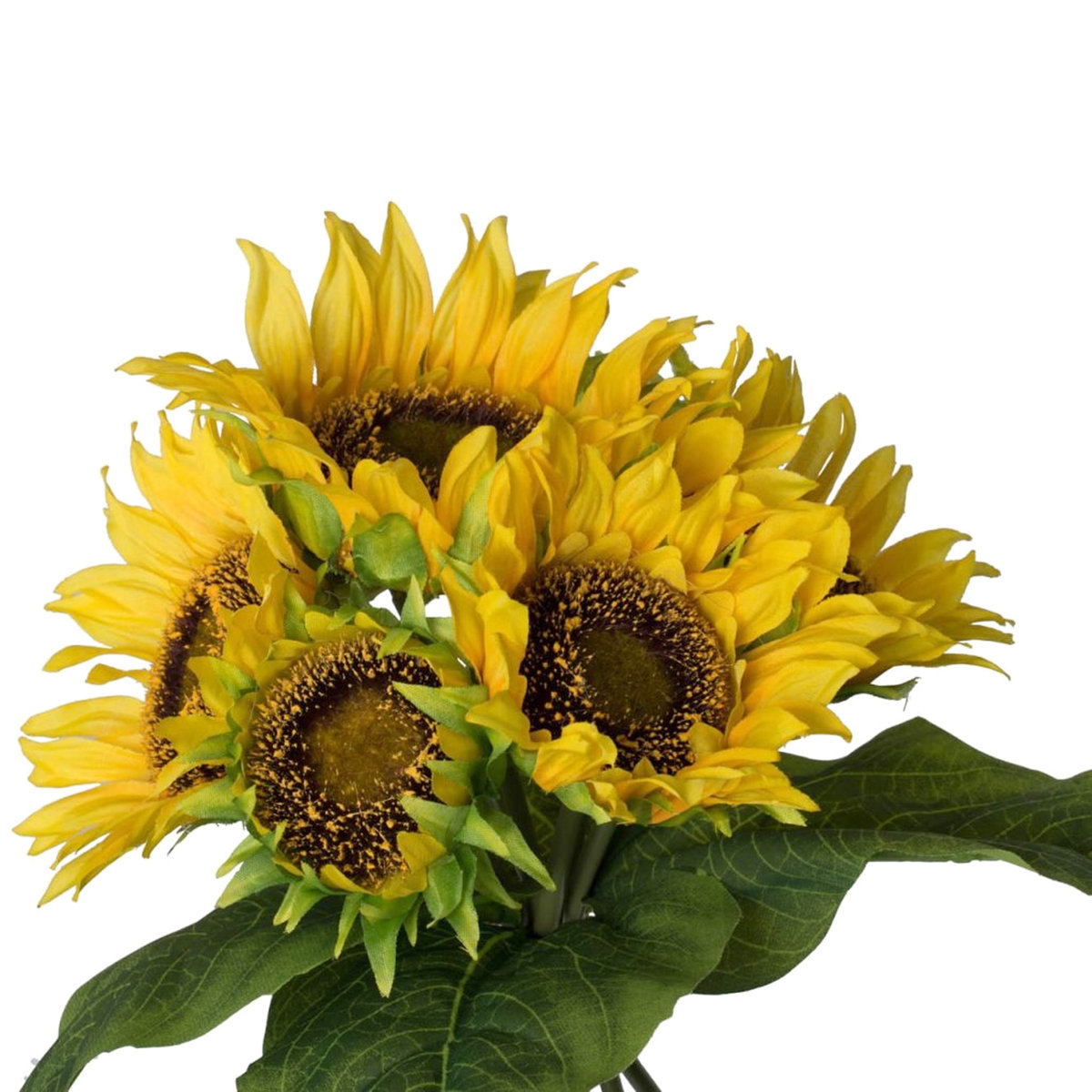 Arlmont & Co. Sunflower Bundle X7 Of 3, 14X14x15" Faux Floral ...