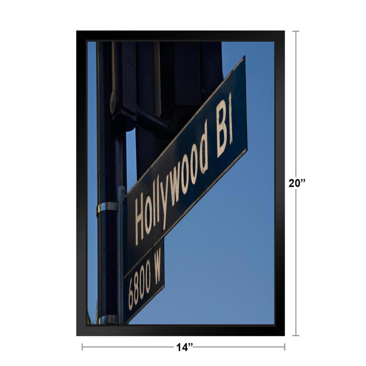 Ebern Designs Hollywood Boulevard Street Sign Close Up Los Angeles ...