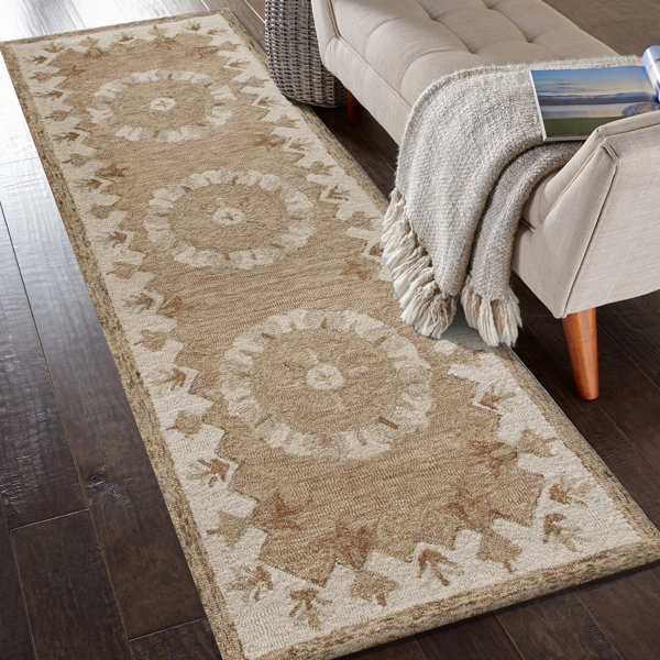 Mistana™ Coulombe Handmade Looped/Hooked Wool Brown/Gray Area Rug ...