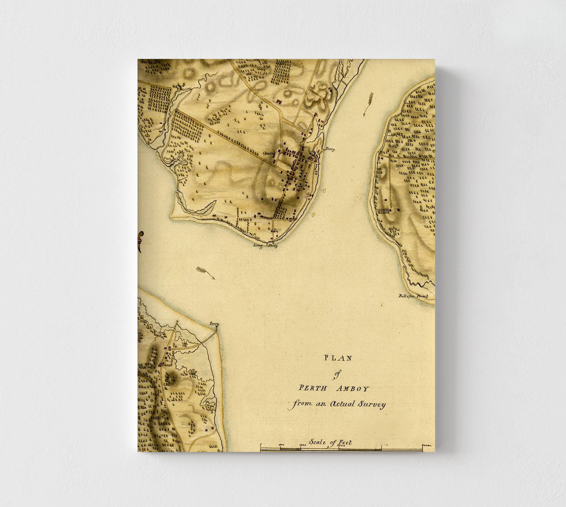 WeFrameArt Perth Amboy 1777, Perth Amboy Map Print, Old New Jersey ...