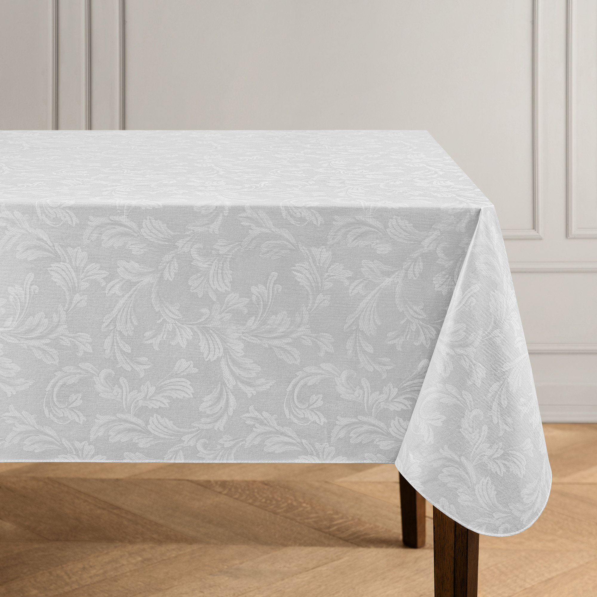 House of Hampton® Camile Floral Scroll Damask Pattern Vinyl Indoor ...